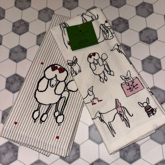 kate spade | Kitchen | Kate Spade Poodle Shopping Bag Pattern Kitchen ...